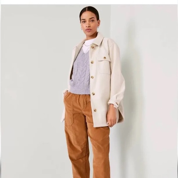 Old Navy | Jackets & Coats | Soft Brushed Utility Shacket Jacket Button ...